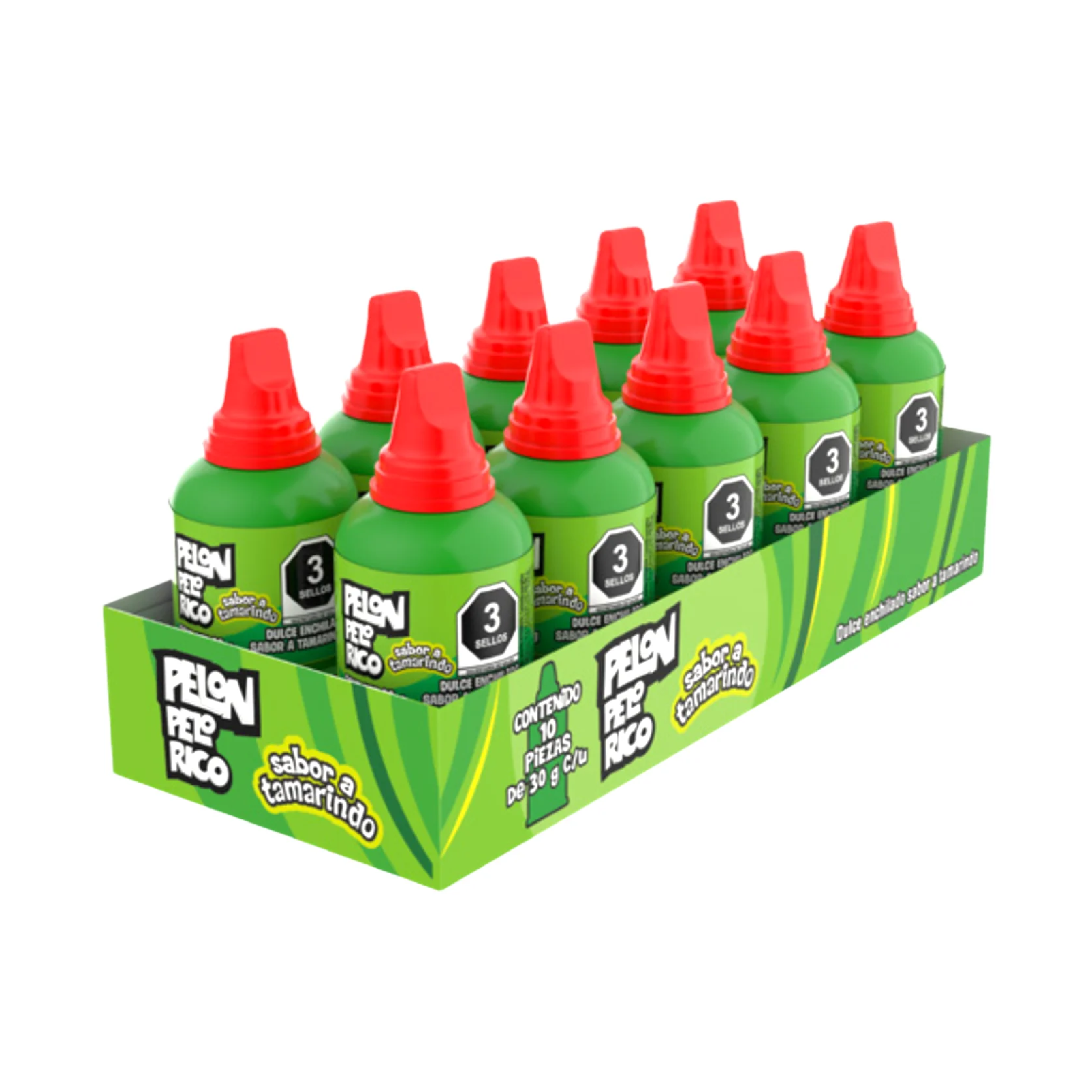 Dulce Enchilado Pelon Pelo Rico Sabor Tamarindo 10 pzas – San Jorge Party